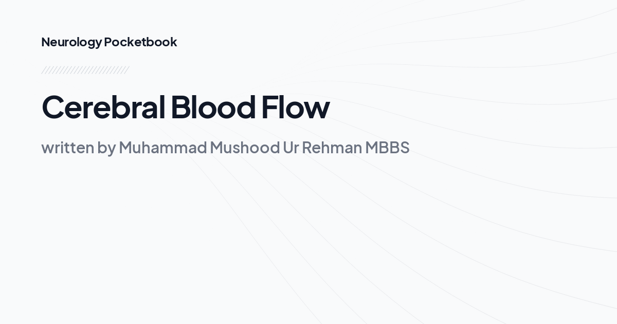 Cerebral Blood Flow