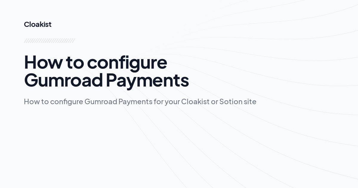 How to configure Gumroad Payments