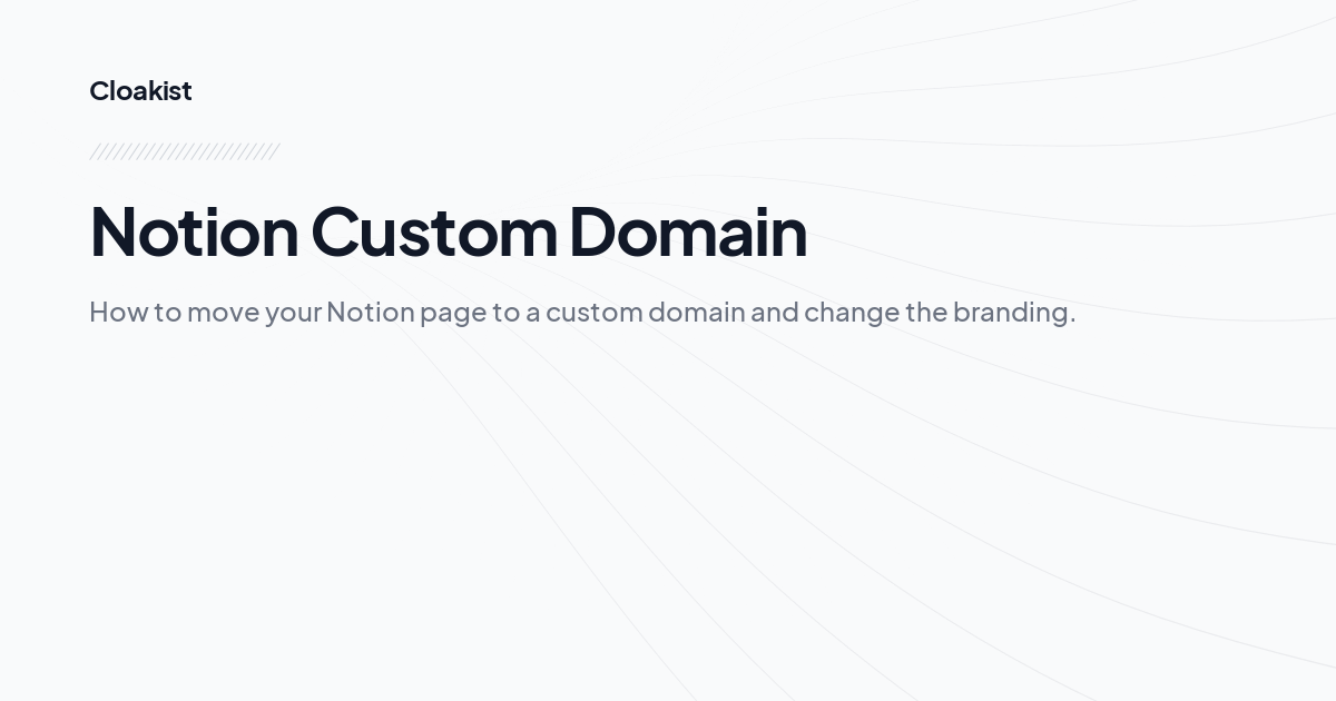 Notion Custom Domain