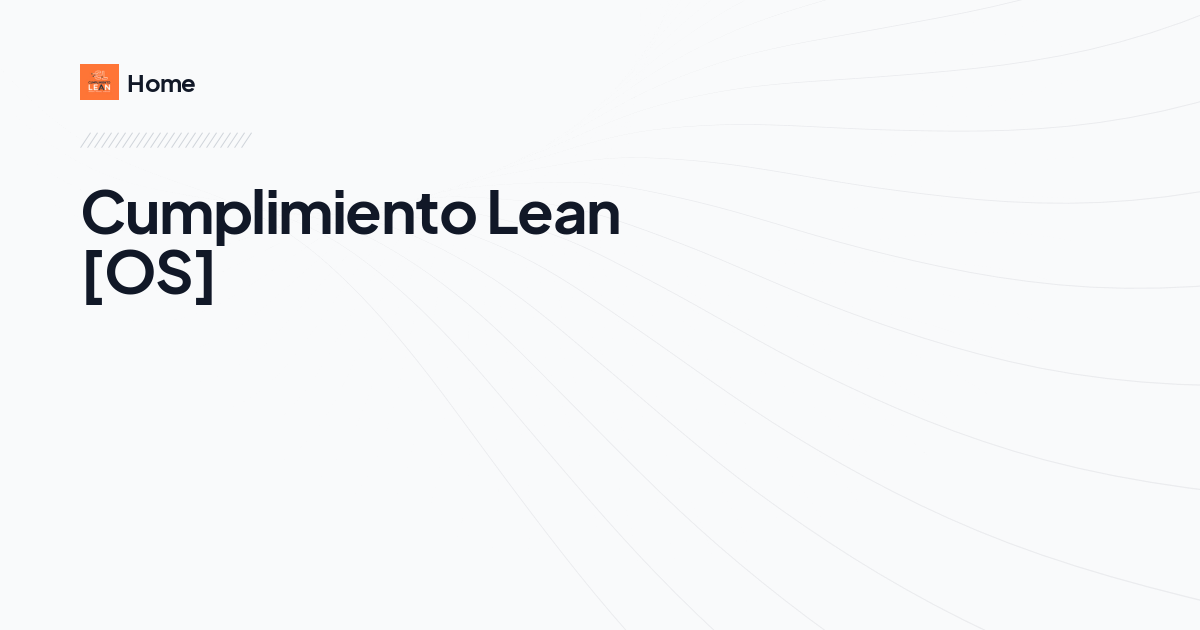 Cumplimiento Lean [OS]