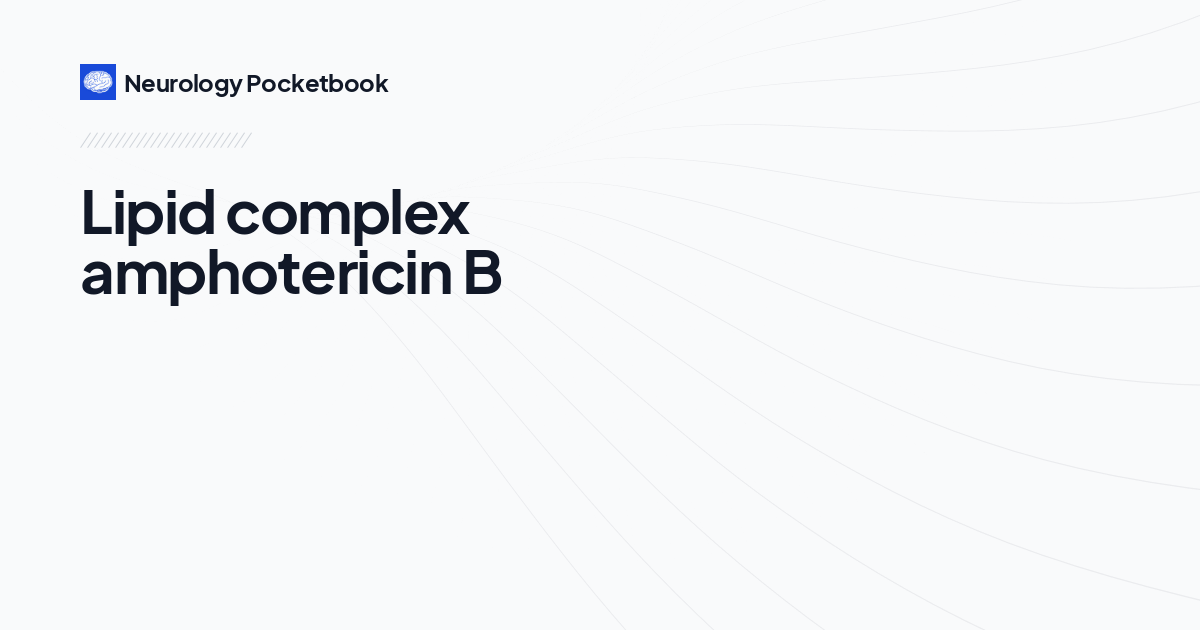 Lipid complex amphotericin B