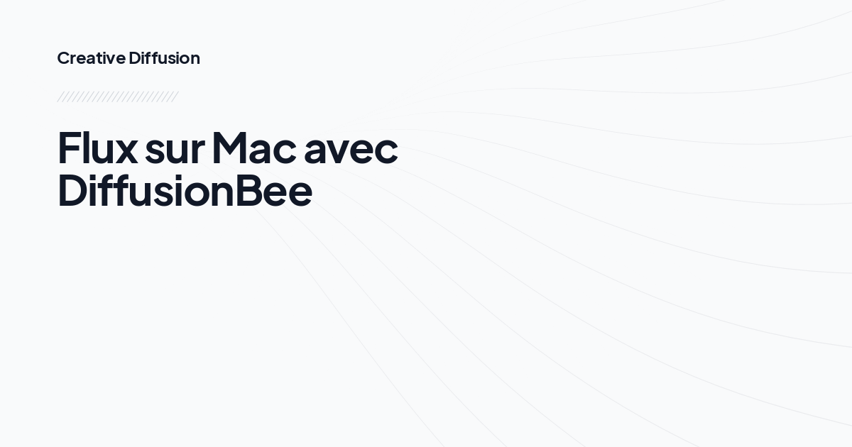 Flux sur Mac avec DiffusionBee