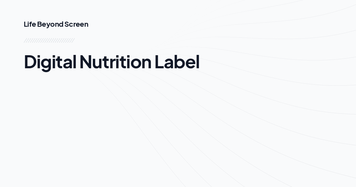 Digital Nutrition Label