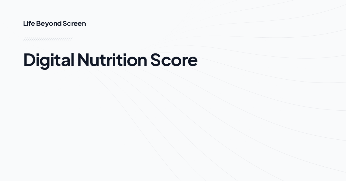 Digital Nutrition Score