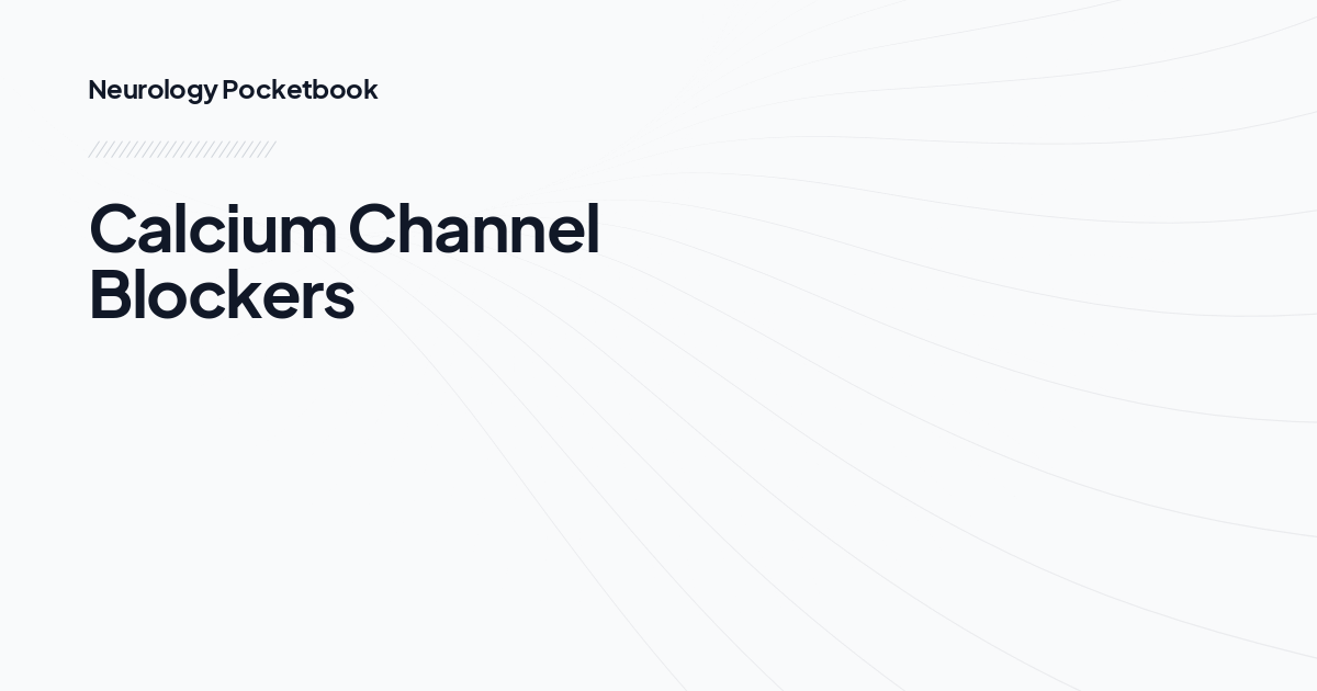 Calcium Channel Blockers