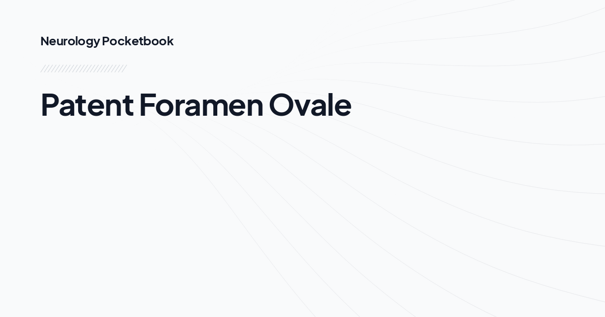 Patent Foramen Ovale