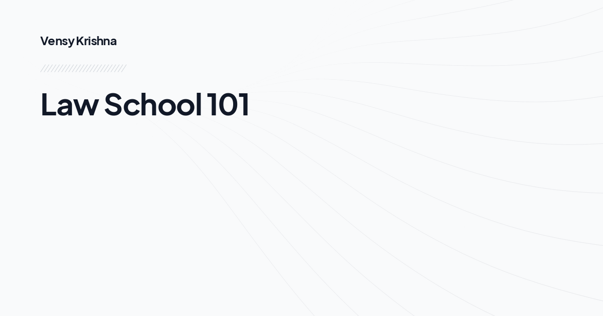 Law School 101