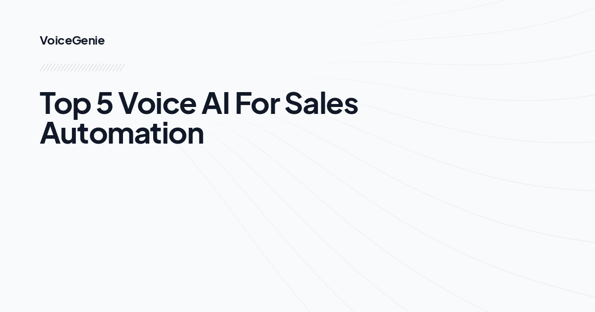 Top 5 Voice AI For Sales Automation