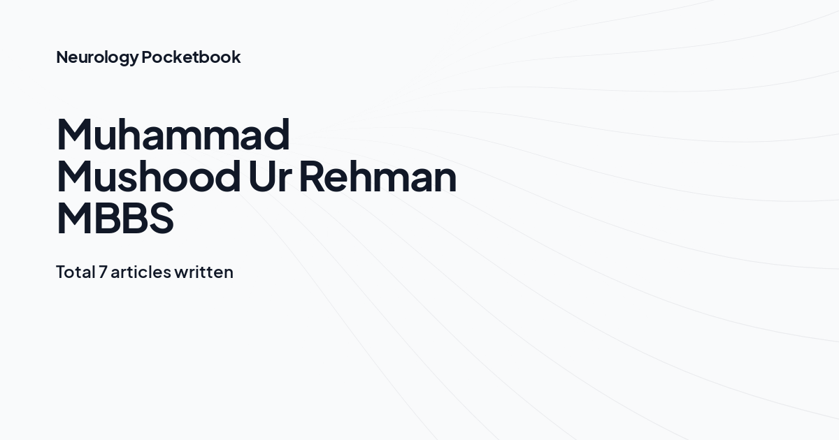 Muhammad Mushood Ur Rehman MBBS